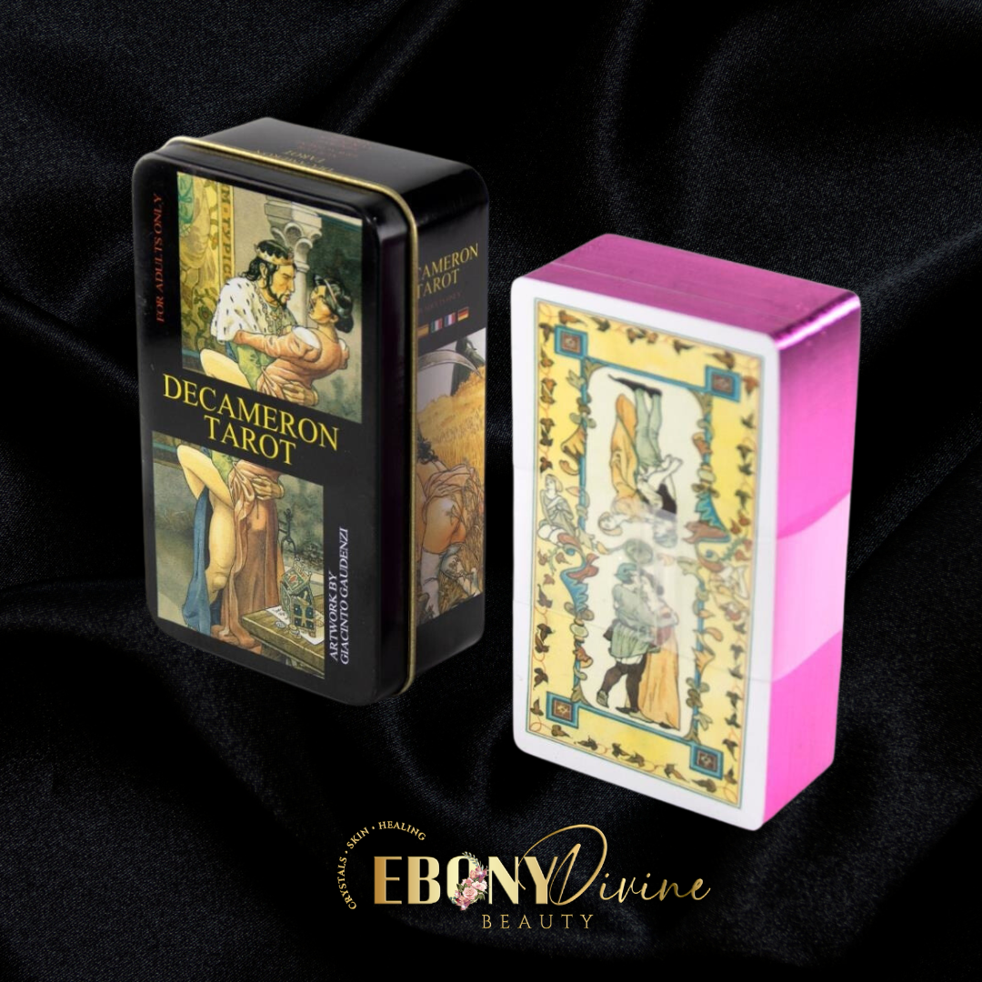Decameron Gilded Edge Tarot Cards in Metal Box